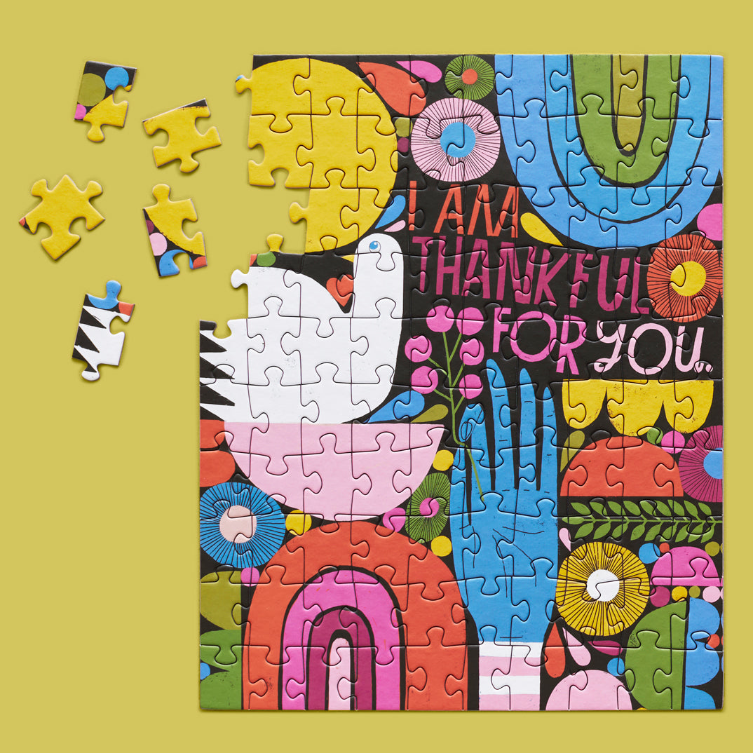 Colorful Gratitude 100 Piece Puzzle | WerkShoppe