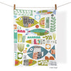 Modern Fish Cotton Tea Towel | WerkShoppe