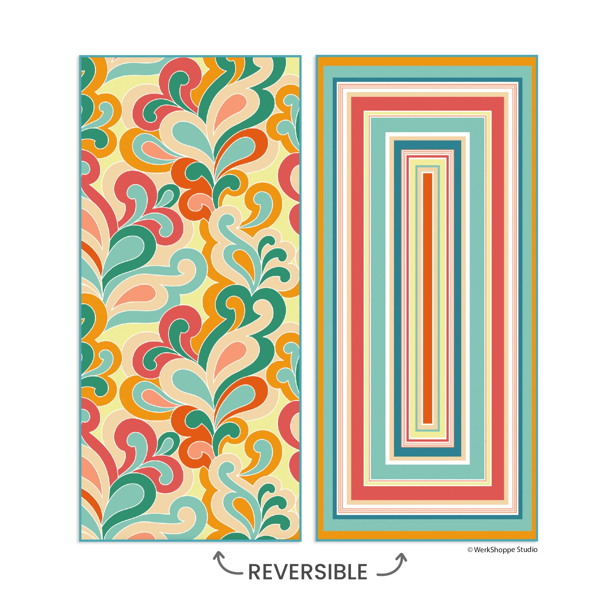 Paisley Pop Retro Microfiber Towel | WerkShoppe