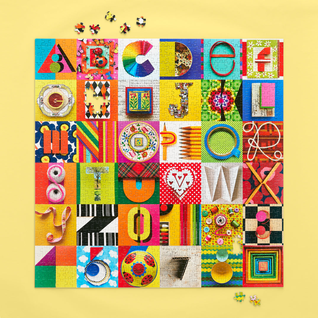 Alphabet Typeface Collage Puzzle | WerkShoppe