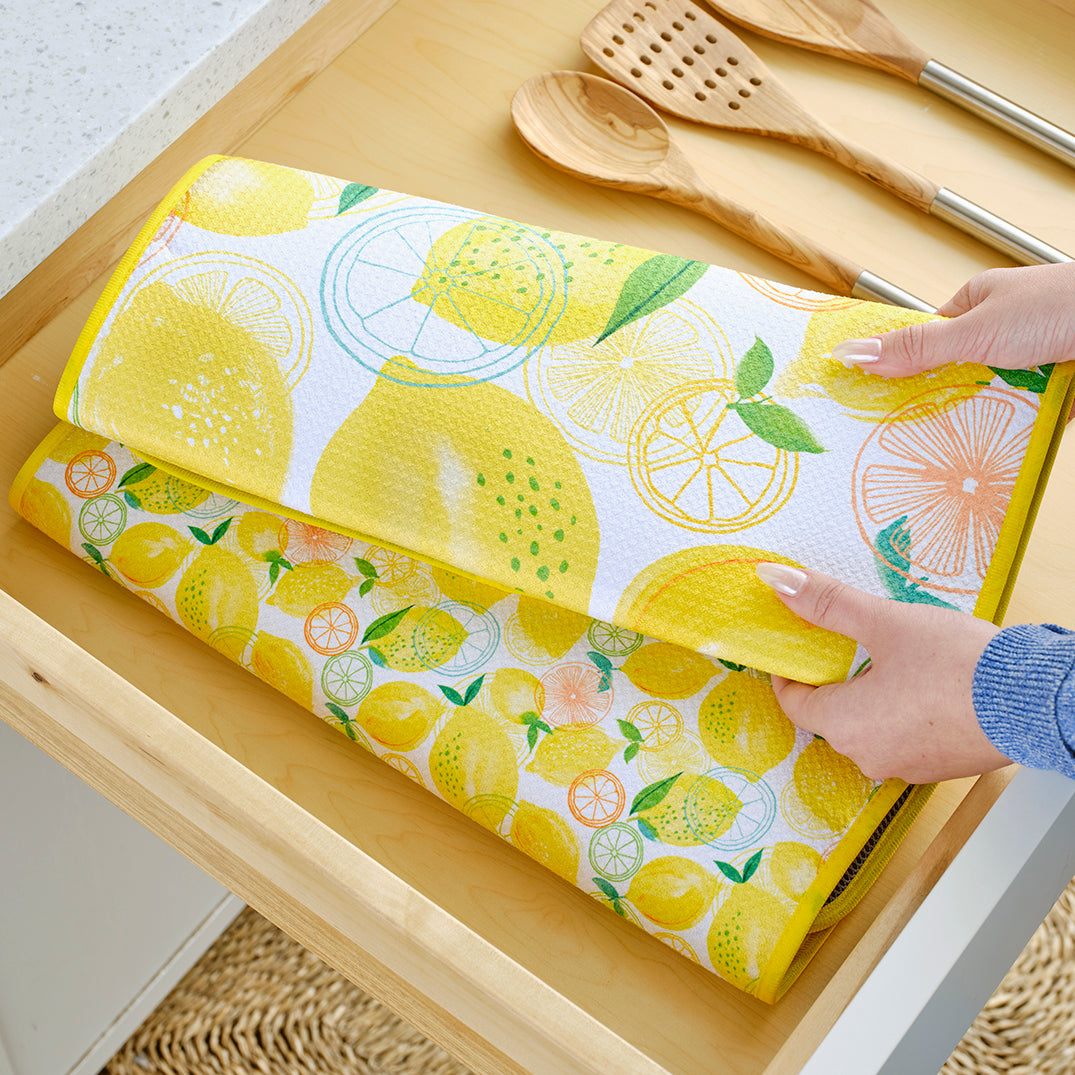 Lemon Plaid Dish Drying Mats | WerkShoppe