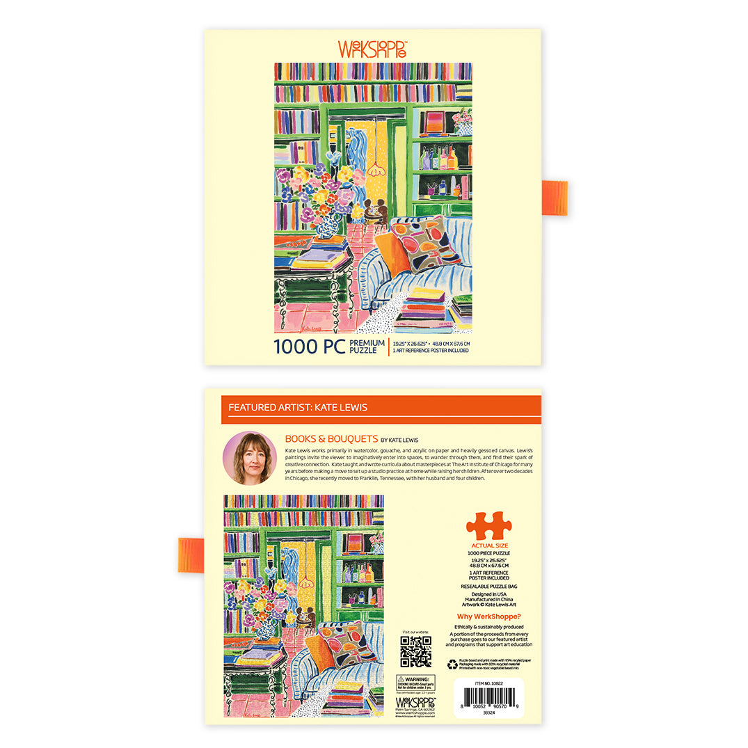 Books & Bouquets 1000 Piece Jigsaw Puzzle | WerkShoppe
