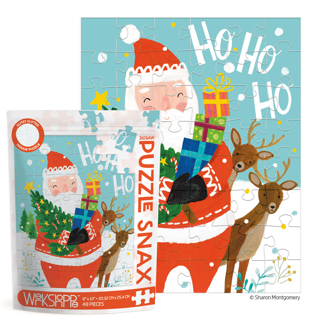 HO HO HO Santa 48 Piece Holiday Puzzle For Kids– WerkShoppe